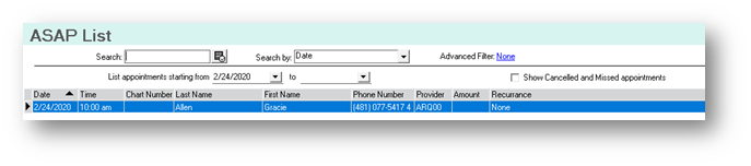 Create an ASAP List – TotalMD Help Center